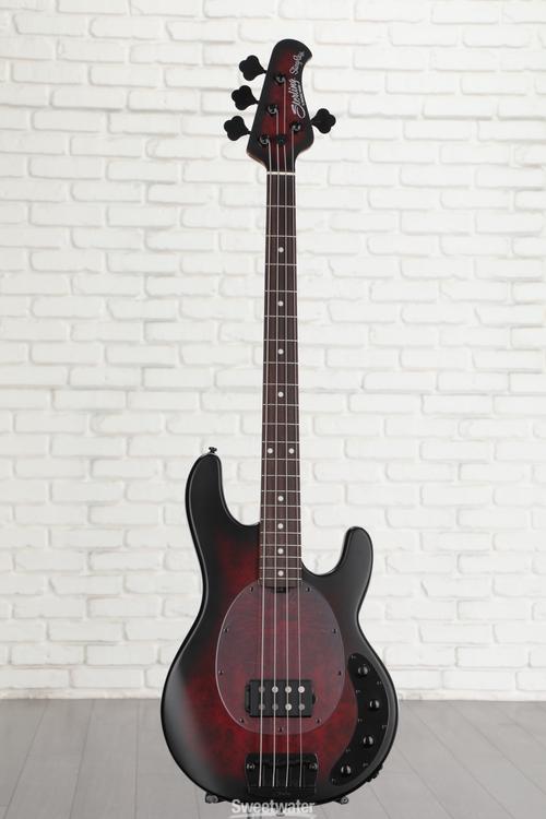 Sterling By Music Man StingRay RAY34PB Bass Guitar - Dark Scarlet Burst ...