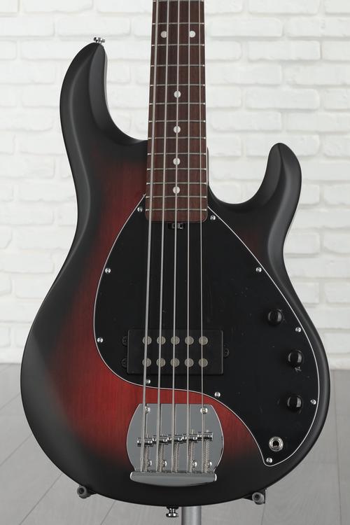 Sterling By Music Man StingRay RAY5 Bass Guitar - Ruby Red Burst Satin | Sweetwater