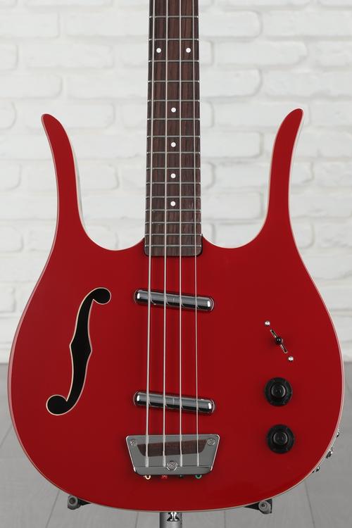 Danelectro Red Hot Longhorn Semi-hollowbody Bass Guitar - Red | Sweetwater
