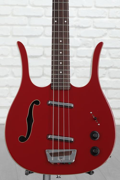 Danelectro Red Hot Longhorn Semi-hollowbody Bass Guitar - Red | Sweetwater
