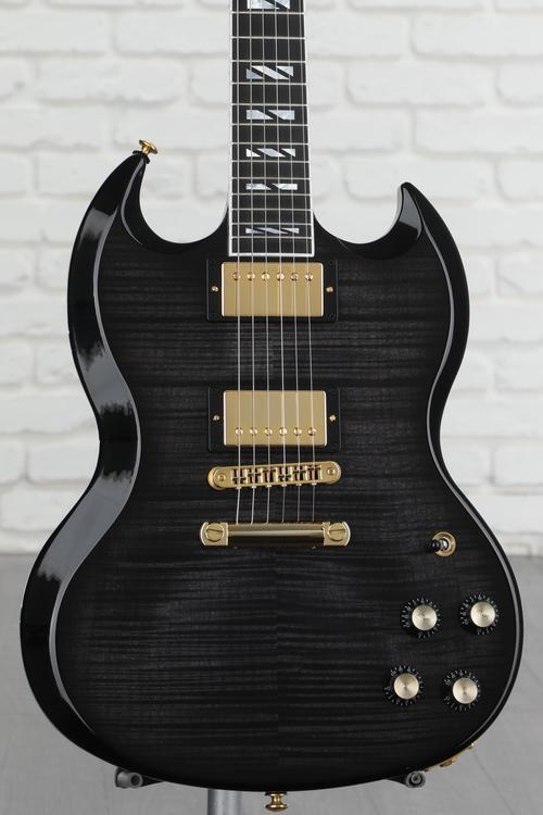 Gibson SG Supreme Electric Guitar - Translucent Ebony | Sweetwater