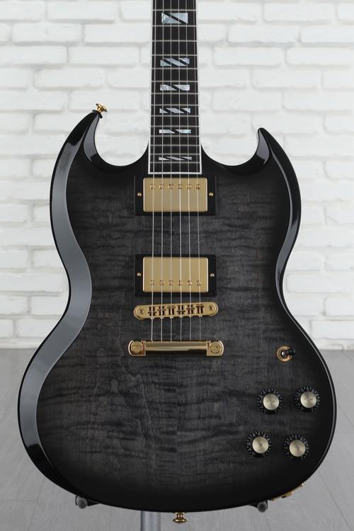 Gibson SG Supreme Electric Guitar - Translucent Ebony | Sweetwater