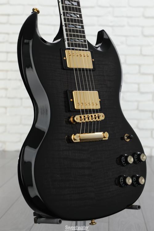 Gibson SG Supreme Electric Guitar - Translucent Ebony | Sweetwater