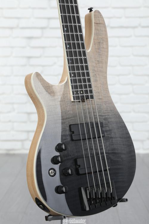 Schecter SLS Elite-5 Left-handed Bass Guitar - Black Fade Burst ...