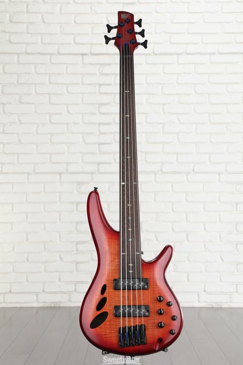 Ibanez SR Bass Workshop Fretless 5-string Electric Bass - Brown Topaz ...
