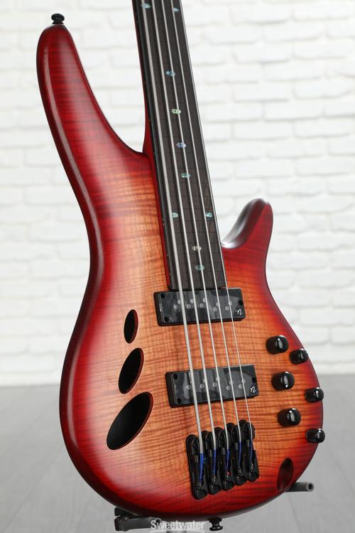 Ibanez SR Bass Workshop Fretless 5-string Electric Bass - Brown Topaz ...