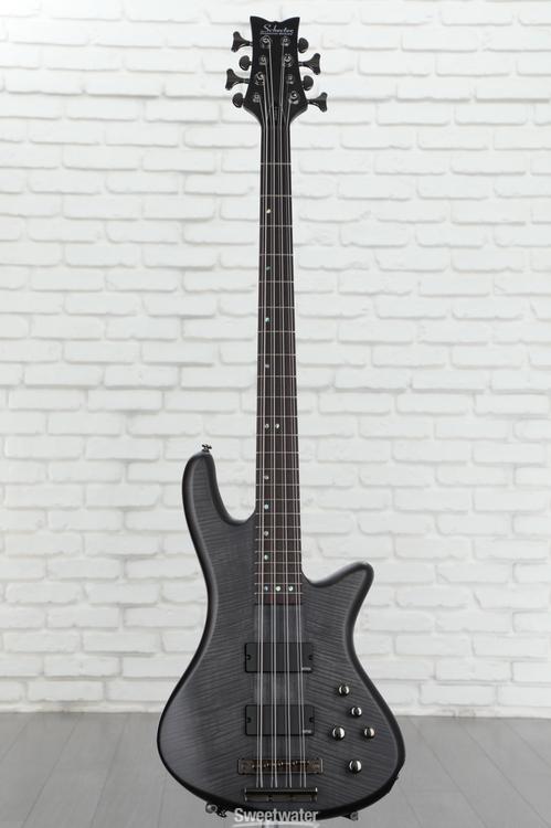Schecter Stiletto Studio-8 Bass Guitar - See-Thru Black Satin | Sweetwater