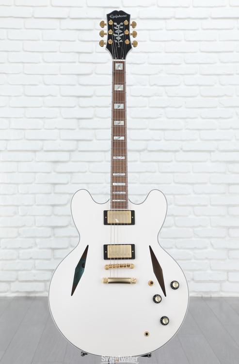 Epiphone Emily Wolfe "White Wolfe" Sheraton Semi-Hollow Electric Guitar ...