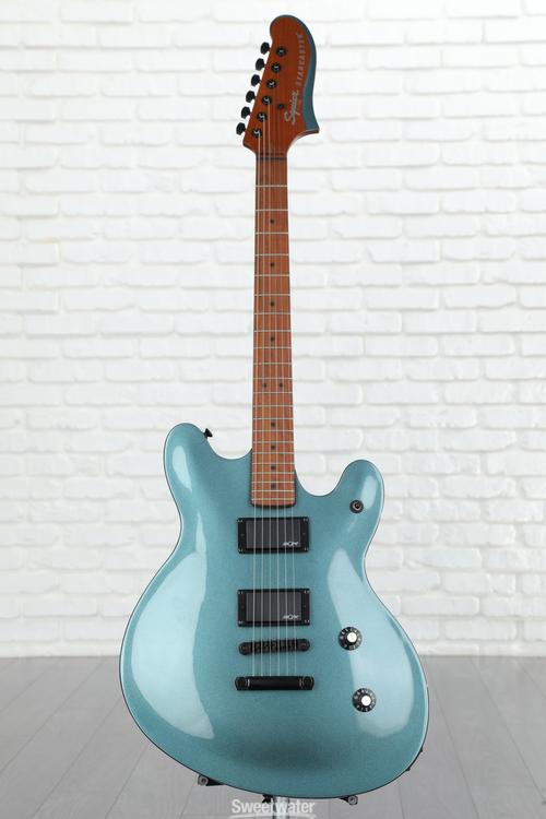 Squier Contemporary Active Starcaster Semi-hollowbody Guitar - Gunmetal ...