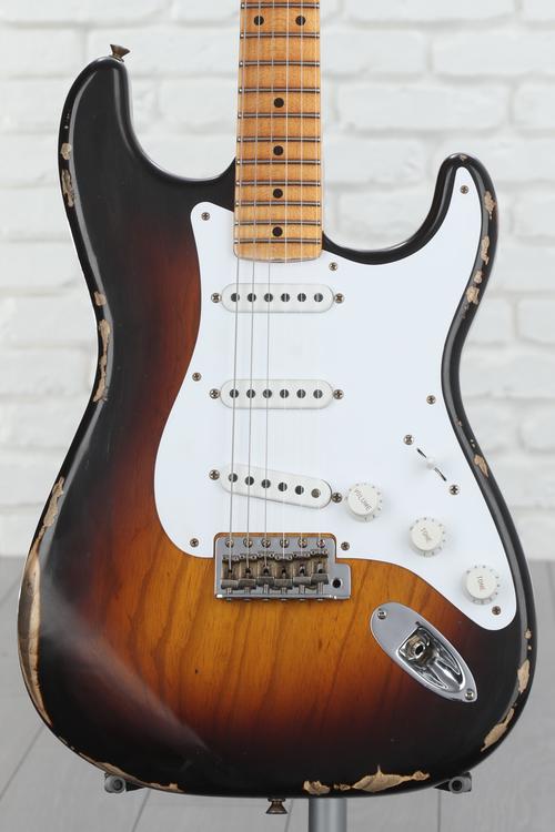 Fender Custom Shop LTD 70th-anniversary '54 Stratocaster Relic Electric Guitar - 2-tone Sunburst ...