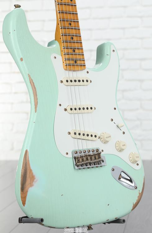 Fender Custom Shop '58 Stratocaster Relic - Super Faded Aged Surf Green ...