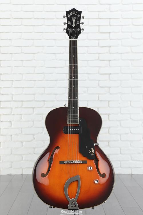 Guild T-50 Slim Hollowbody Electric Guitar - Vintage Sunburst | Sweetwater