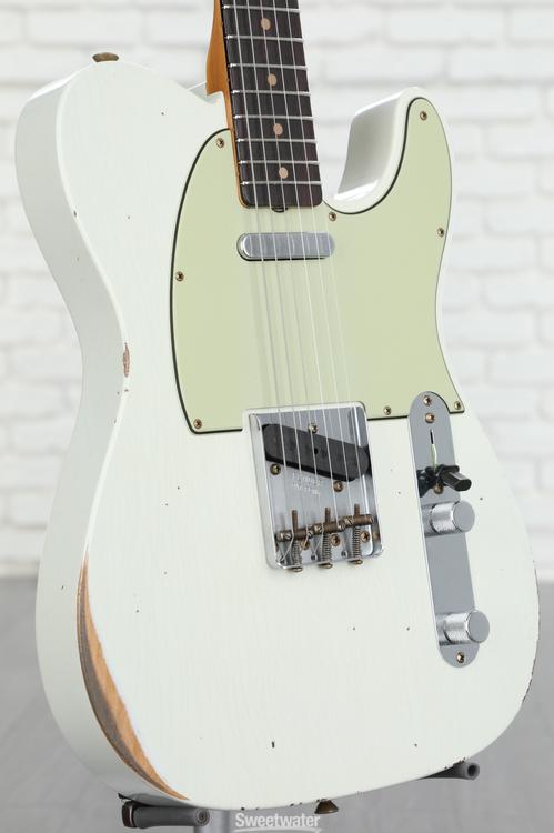 Fender Custom Shop '63 Telecaster Relic Electric Guitar - Aged Olympic ...