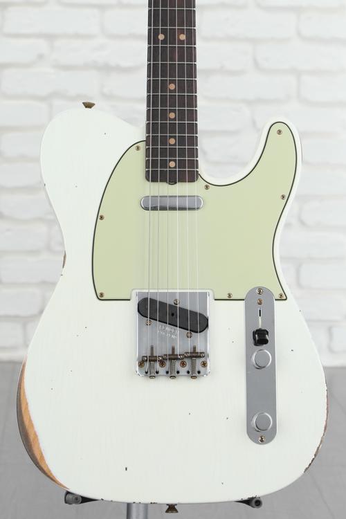 Fender Custom Shop '63 Telecaster Relic Electric Guitar - Aged Olympic ...