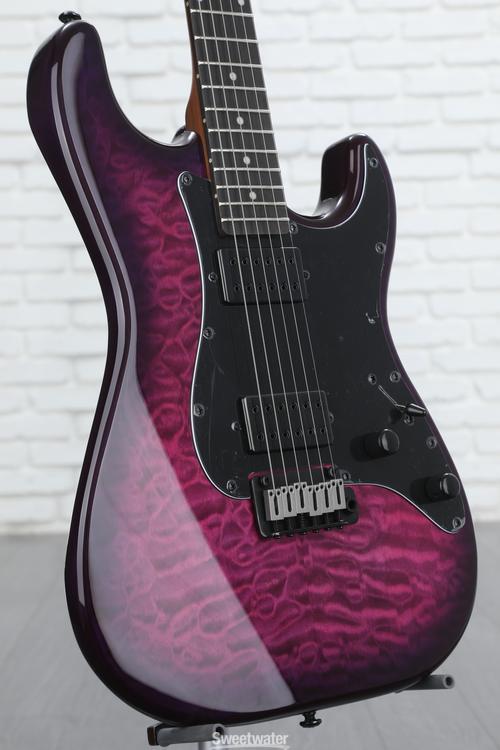 Schecter Traditional Pro Electric Guitar - Satin Trans Purple Burst ...