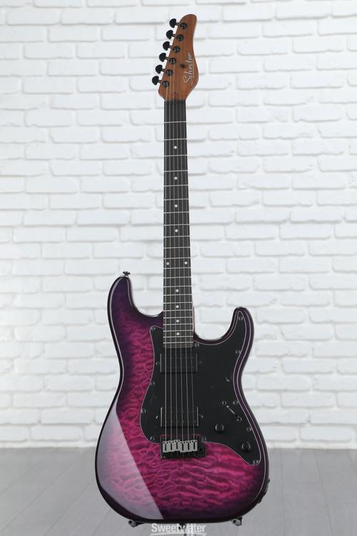 Schecter Traditional Pro Electric Guitar - Satin Trans Purple Burst ...