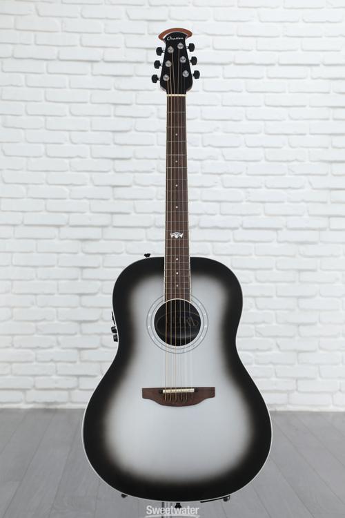 Ovation Ultra E 1516 Mid Depth Acoustic-electric Guitar - Silver Shadow ...