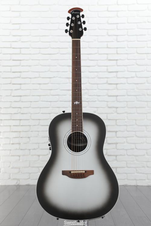 Ovation Ultra E 1516 Mid Depth Acoustic-electric Guitar - Silver Shadow ...