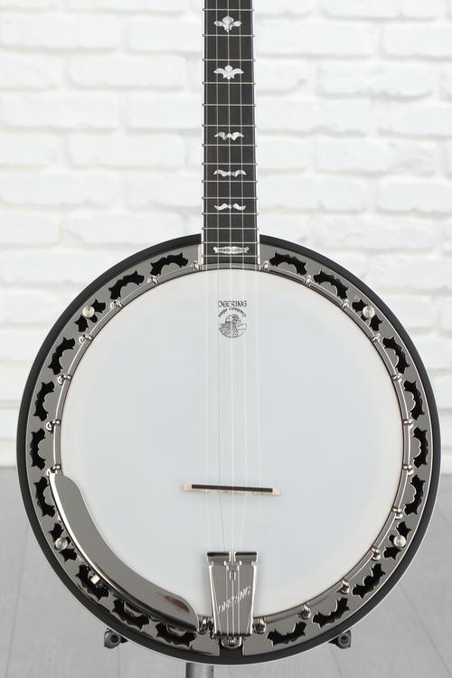 Deering White Lotus 5-string Banjo - Natural | Sweetwater