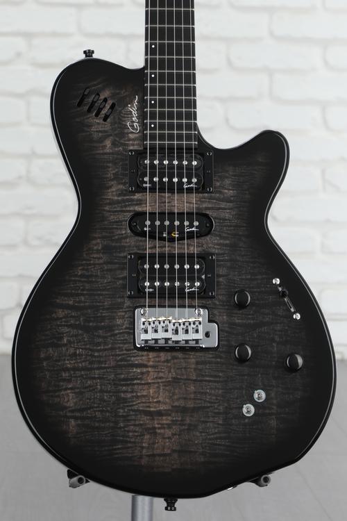 Godin xtSA Multi-Voice Electric Guitar - Trans Black | Sweetwater