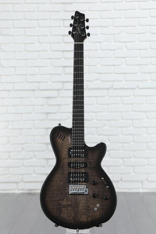 Godin xtSA Multi-Voice Electric Guitar - Trans Black | Sweetwater