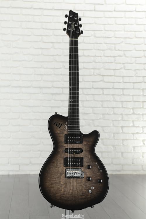 Godin xtSA Multi-Voice Electric Guitar - Trans Black | Sweetwater