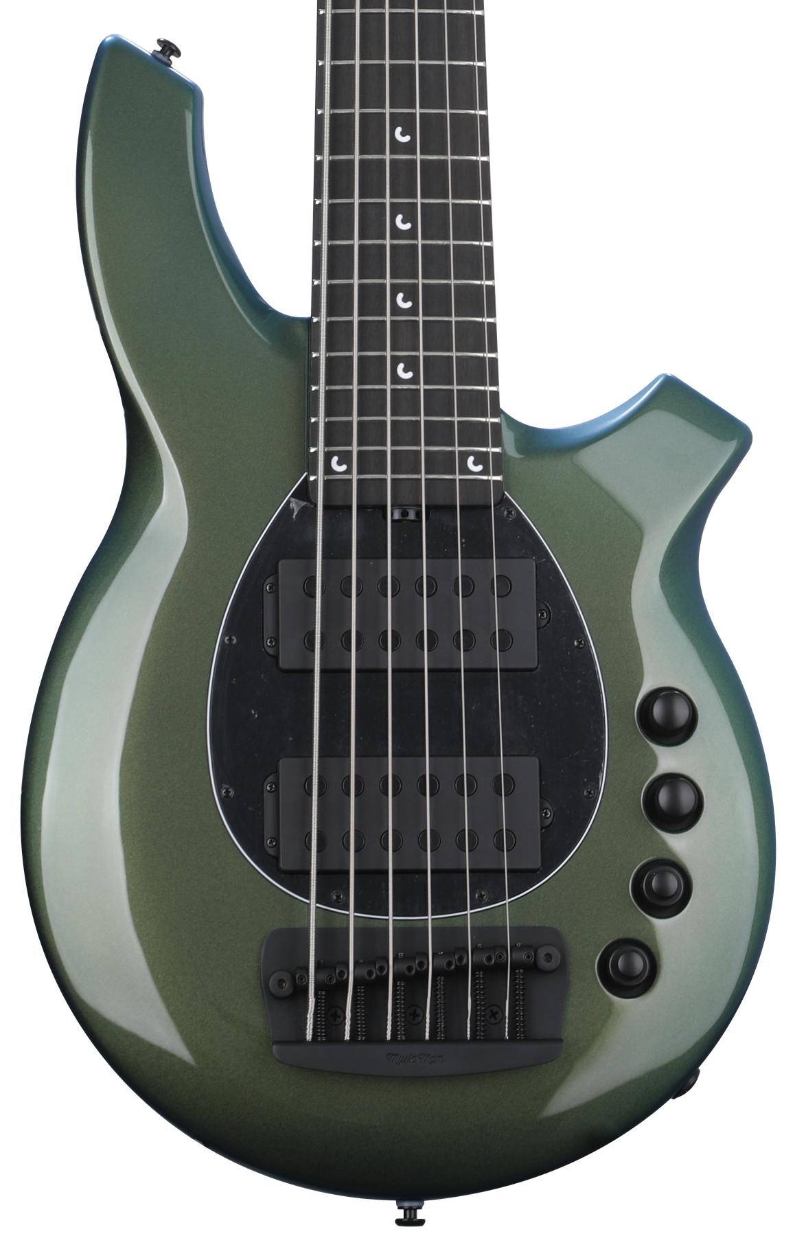 Ernie Ball Music Man Bongo 6 HH Bass Guitar - Emerald Iris, Sweetwater ...