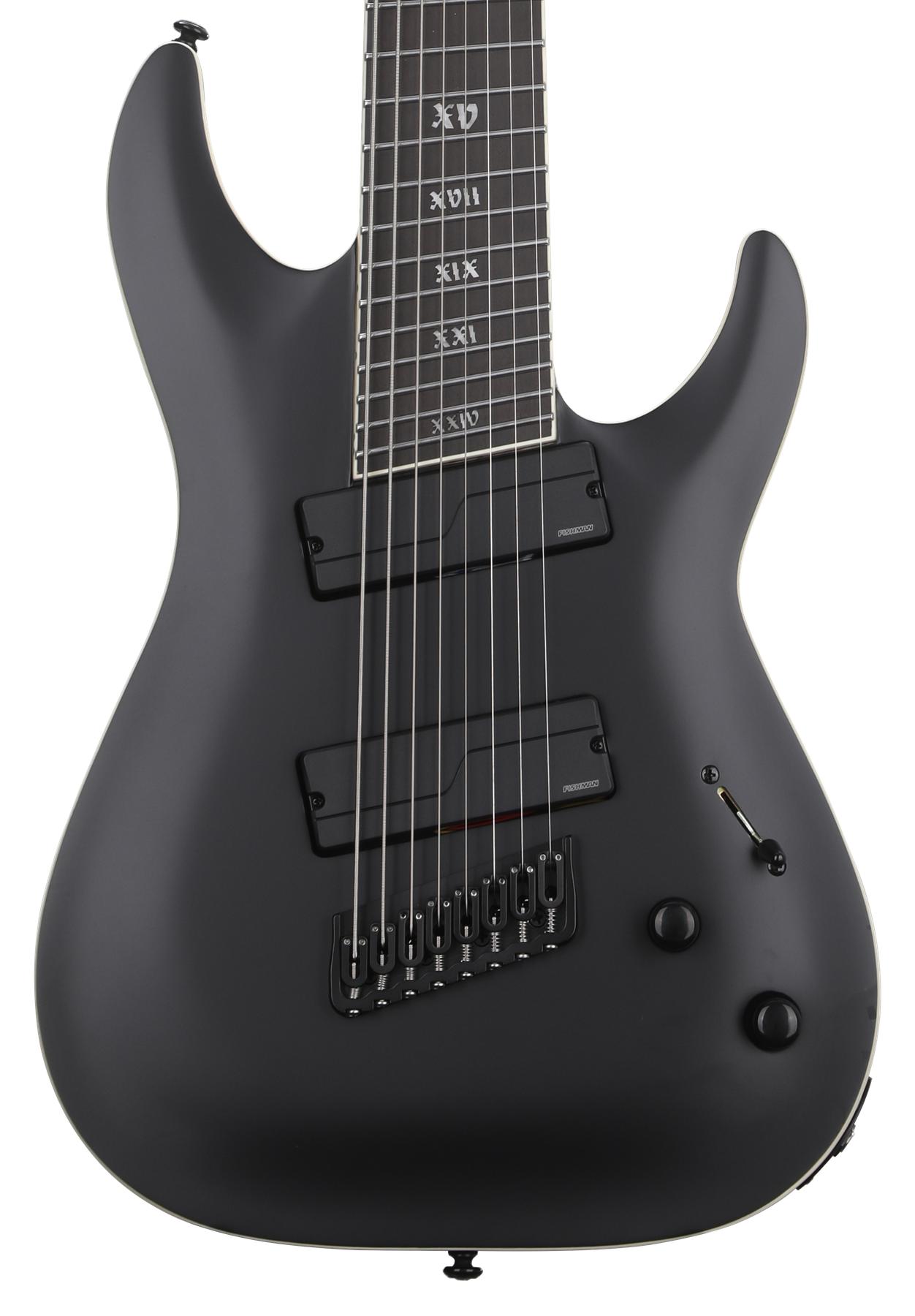 Schecter Schecter C-8 Multi-scale SLS Evil Twin - Satin Black | Sweetwater