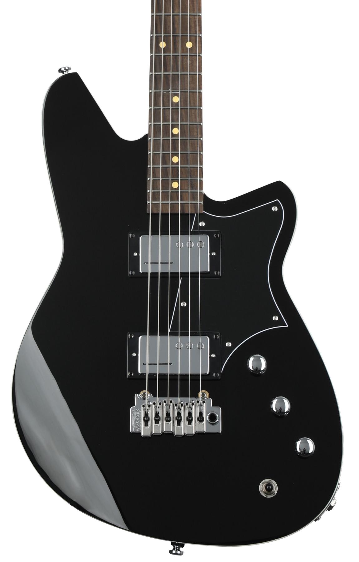 Reverend Descent W Baritone Electric Guitar - Midnight Black | Sweetwater