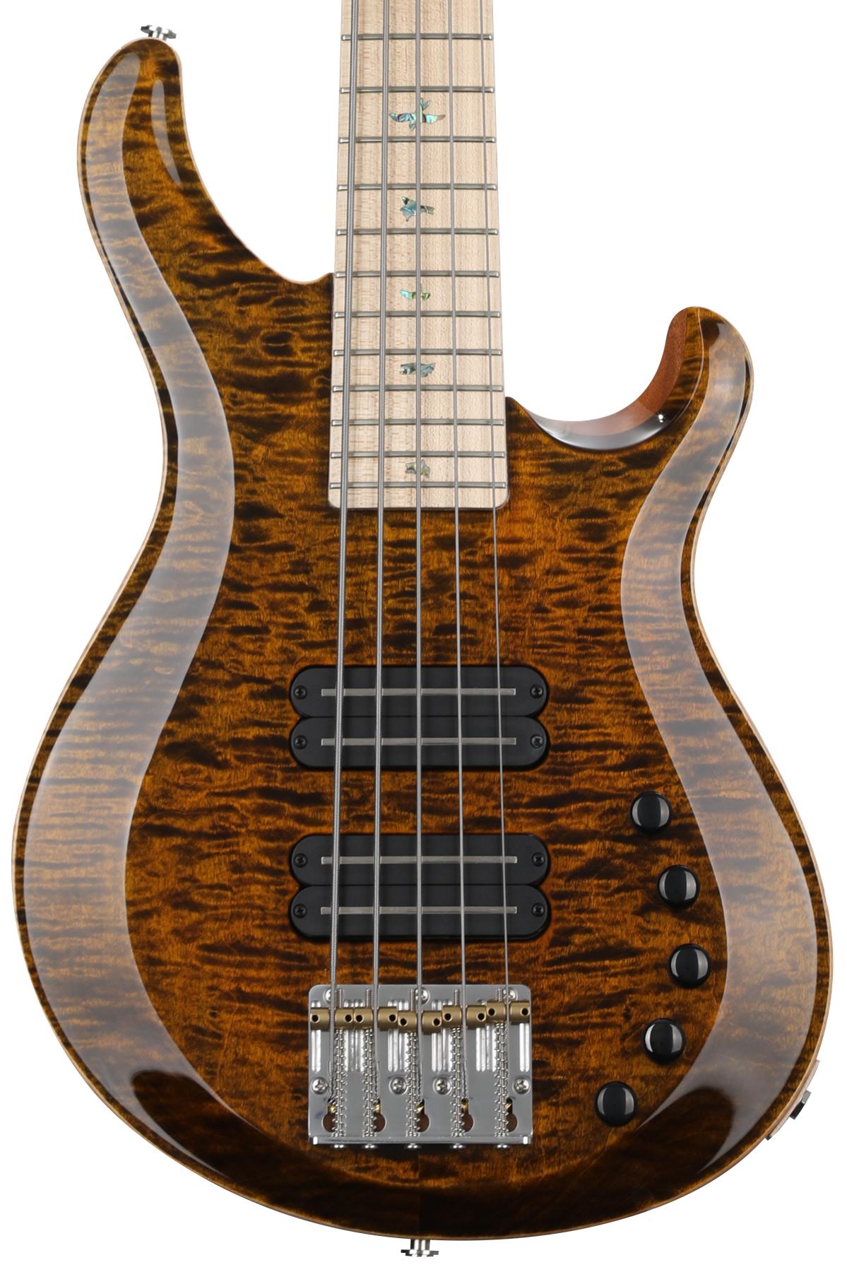PRS Grainger 5-String Bass Guitar - Yellow Tiger 10-Top with Maple ...