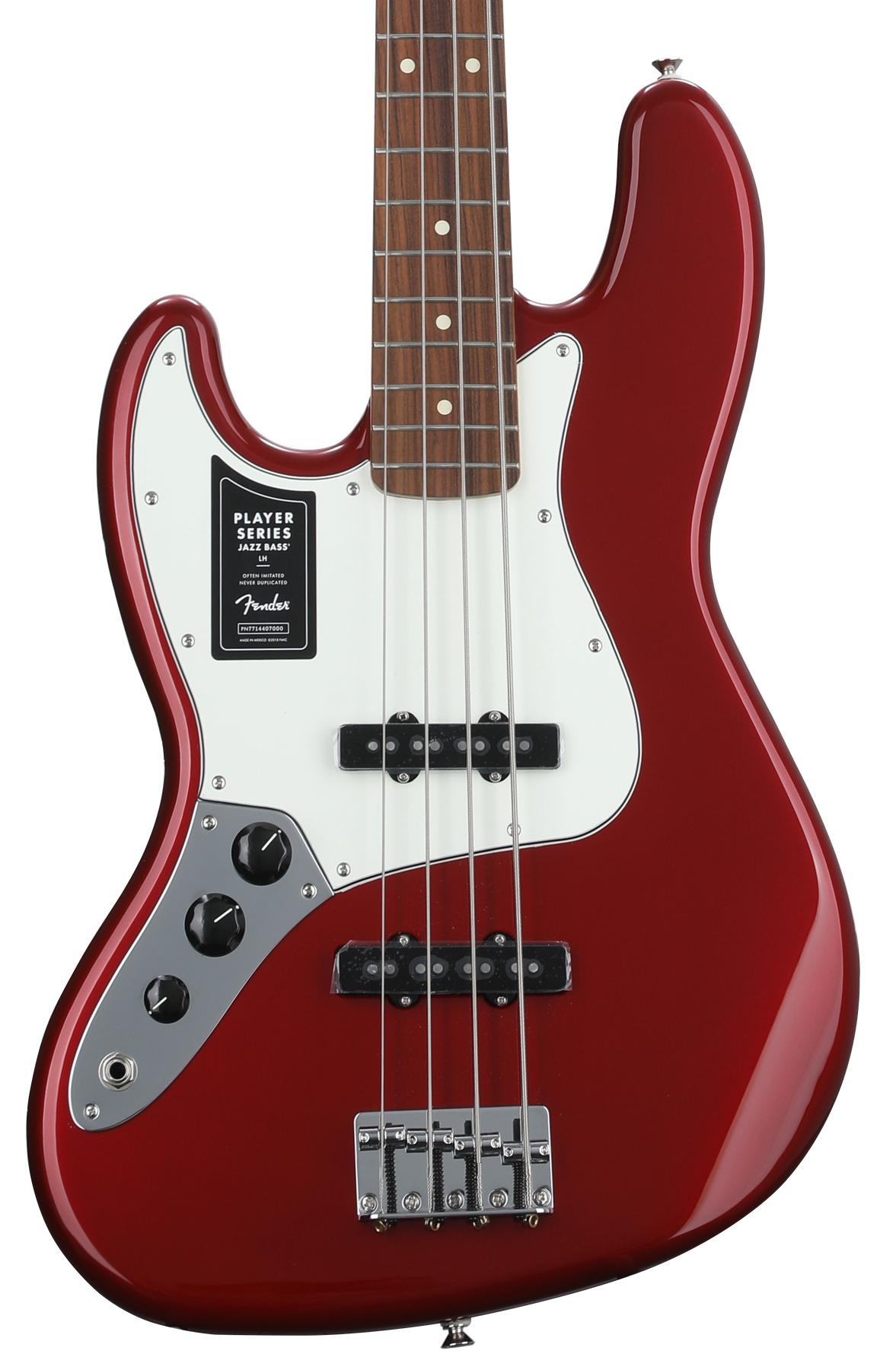 Fender Player Left-handed Jazz Bass - 3-tone Sunburst with Pau Ferro ...