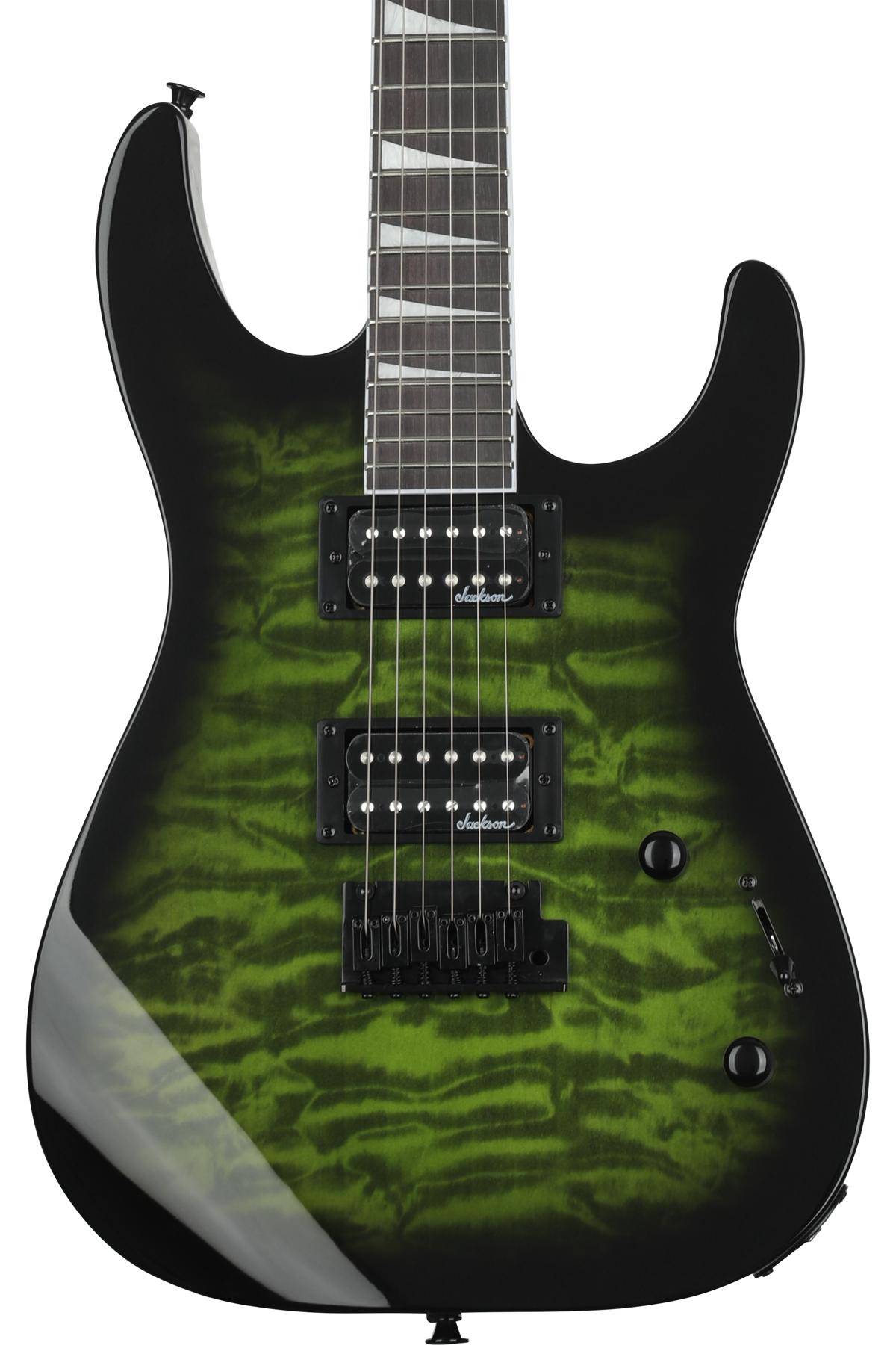 Jackson Dinky JS20 DKQ Electric Guitar - Transparent Green | Sweetwater