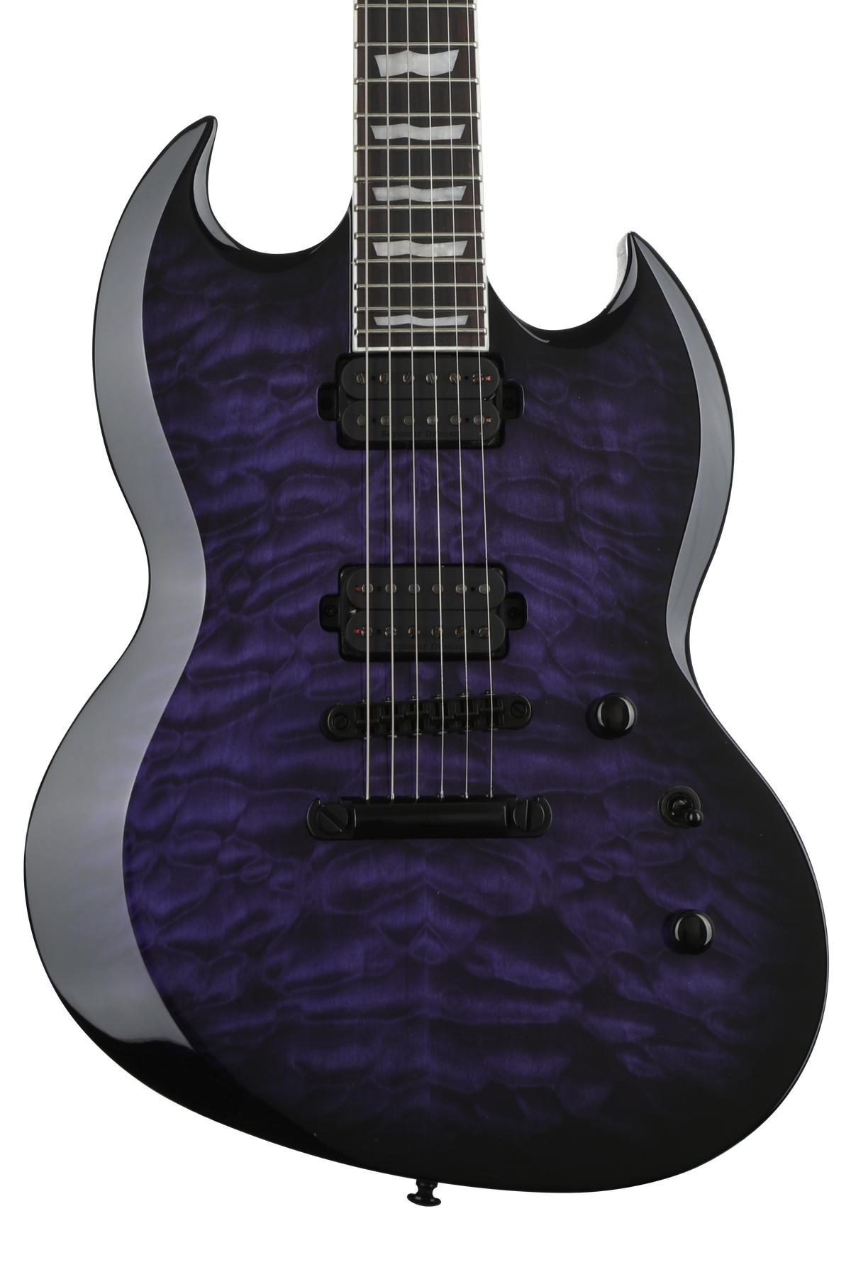 ESP LTD Viper-1000 QM - See Thru Purple Sunburst | Sweetwater