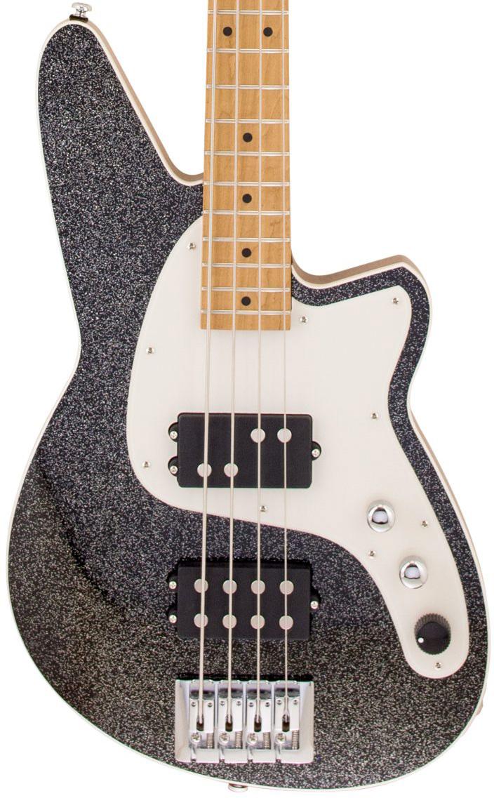 Reverend Mercalli 4 Electric Bass Guitar - Black Sparkle, Maple ...