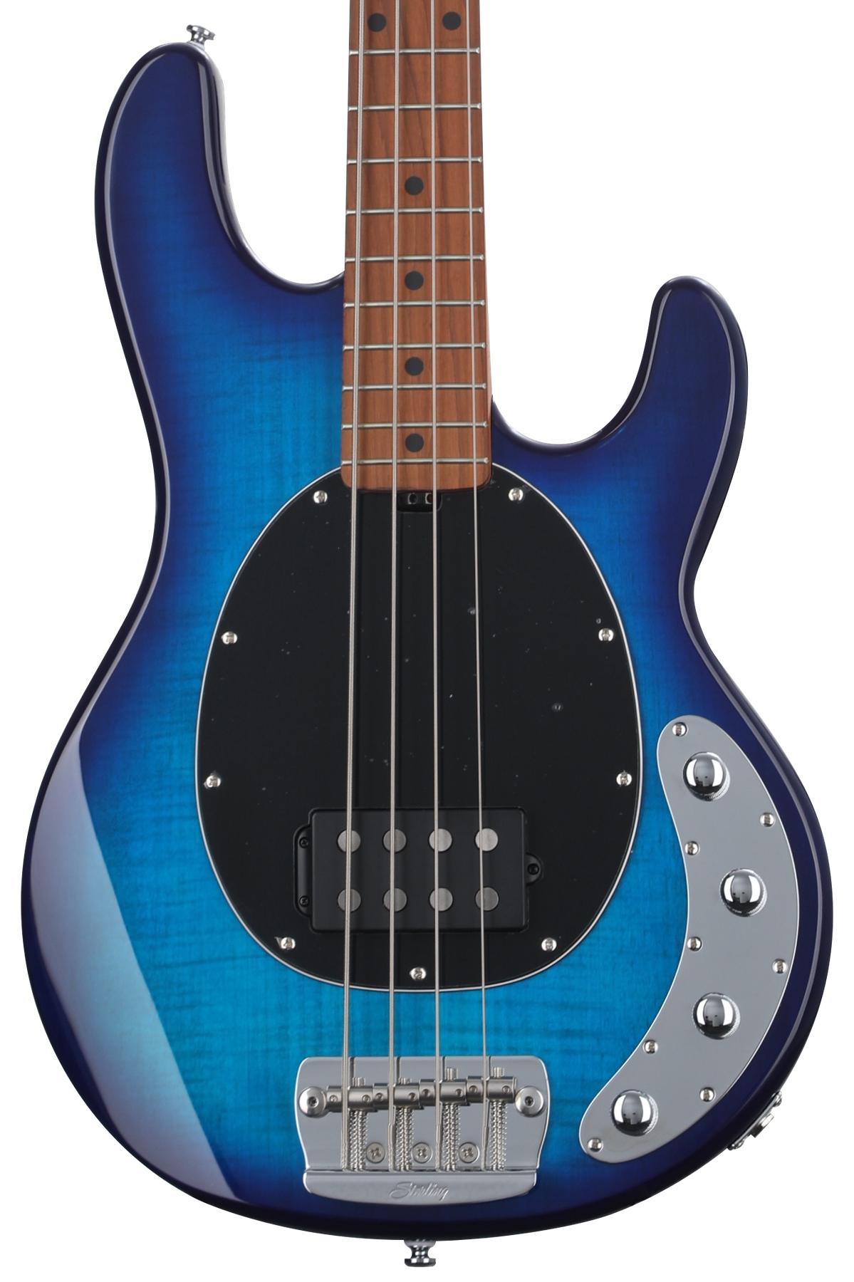 Sterling By Music Man StingRay RAY34FM Bass Guitar - Neptune Blue ...
