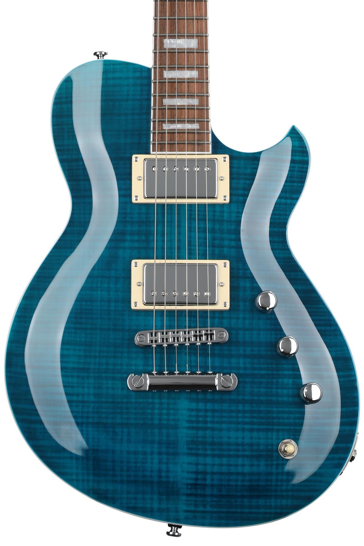 Reverend Roundhouse FM Electric Guitar - Turquoise | Sweetwater