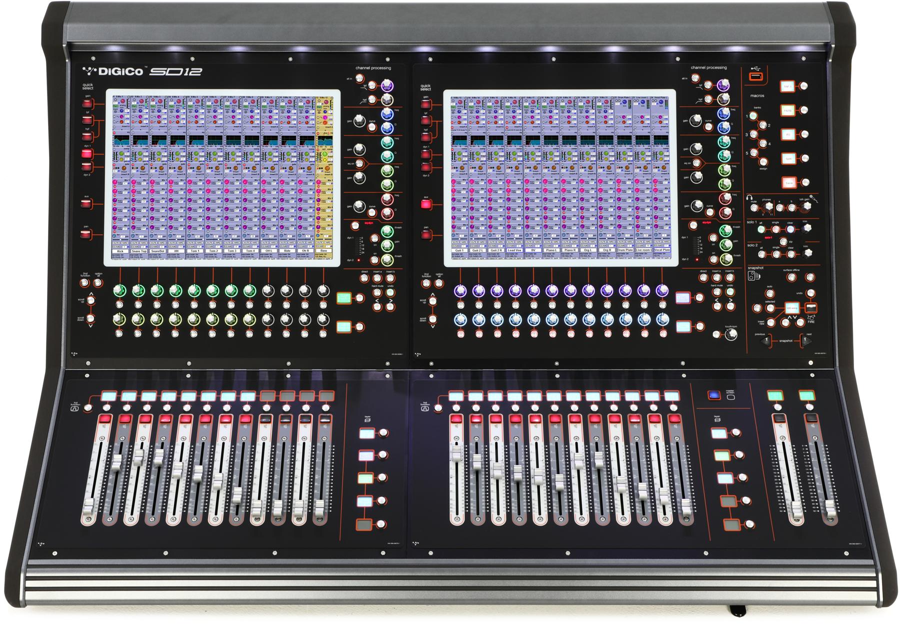 DiGiCo Quantum 225 vs SD12 (mixer comparison page) - Guitar Chalk