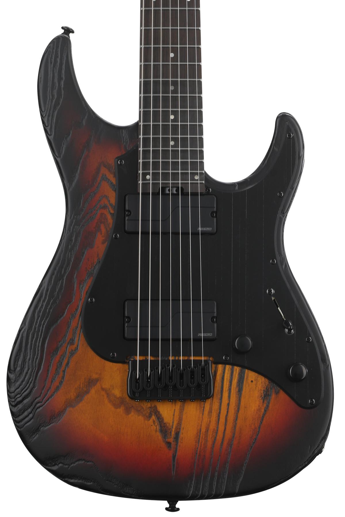 ESP SN-1007 7-string Baritone Electric Guitar - Fireblast | Sweetwater