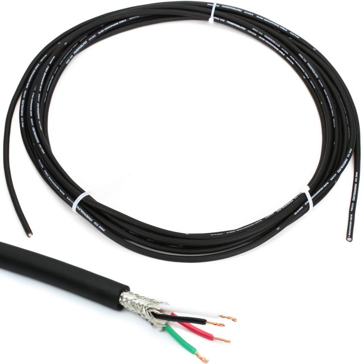 Pro Co Ameriquad 424BK Bulk Quad Microphone Wire - 25 Foot | Sweetwater