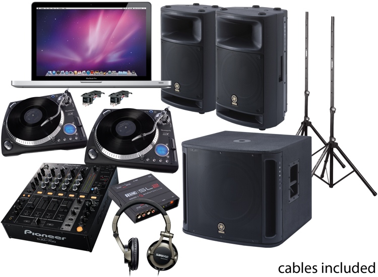 Sweetwater Turntable/Mac DJ Bundle with PA System