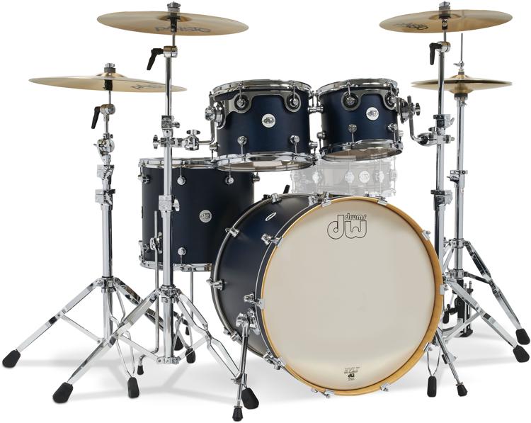 DW Design Series 4-piece Shell Pack - Satin Midnight Blue | Sweetwater