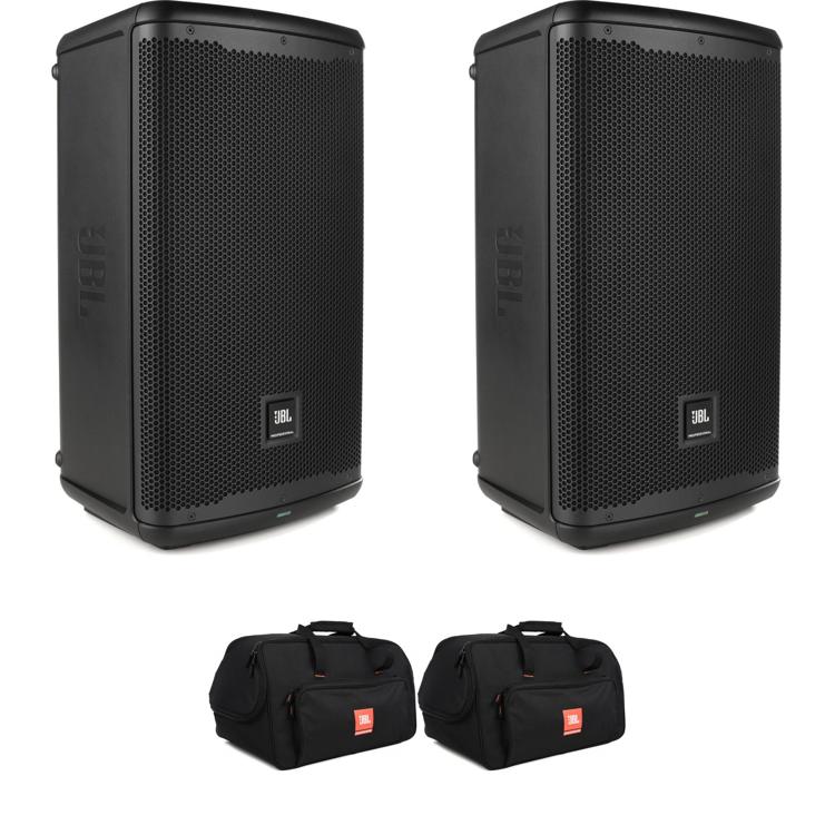 JBL EON 710 1,300-watt 10-inch Powered Speaker Pair With Bags Bundle ...