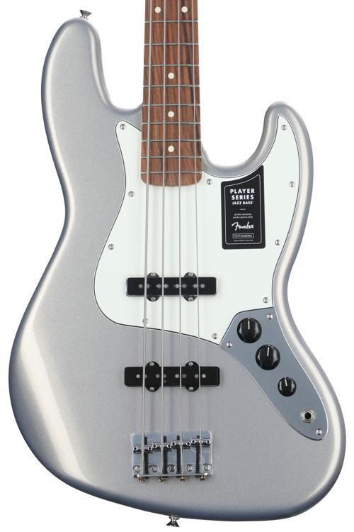 Fender Player Jazz Bass - Silver with Pau Ferro Fingerboard | Sweetwater