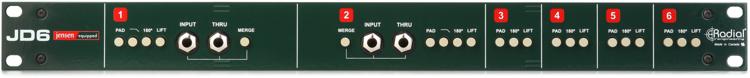 Radial JD6 6-channel Passive Instrument Direct Box | Sweetwater