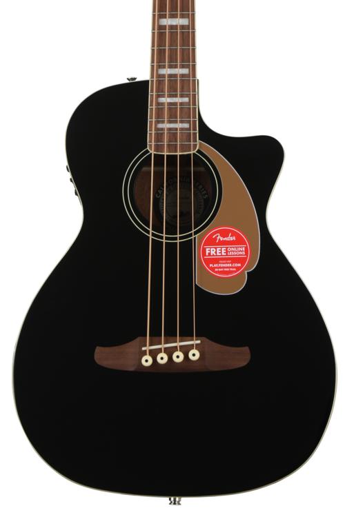 Fender Kingman Bass V2 - Black with Walnut Fingerboard | Sweetwater