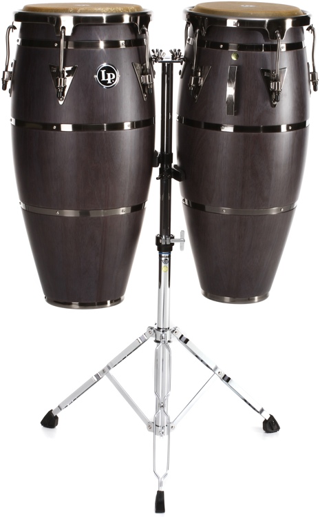 Latin Percussion Highline Conga Set 10"/11" - Ebony Stain | Sweetwater