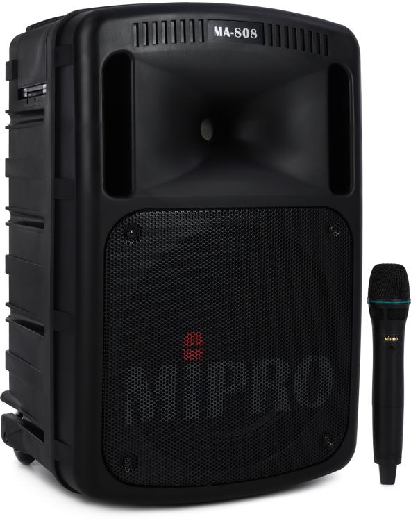 MIPRO MA808 Portable PA System with USB/SD Card Player, Wireless Mic ...