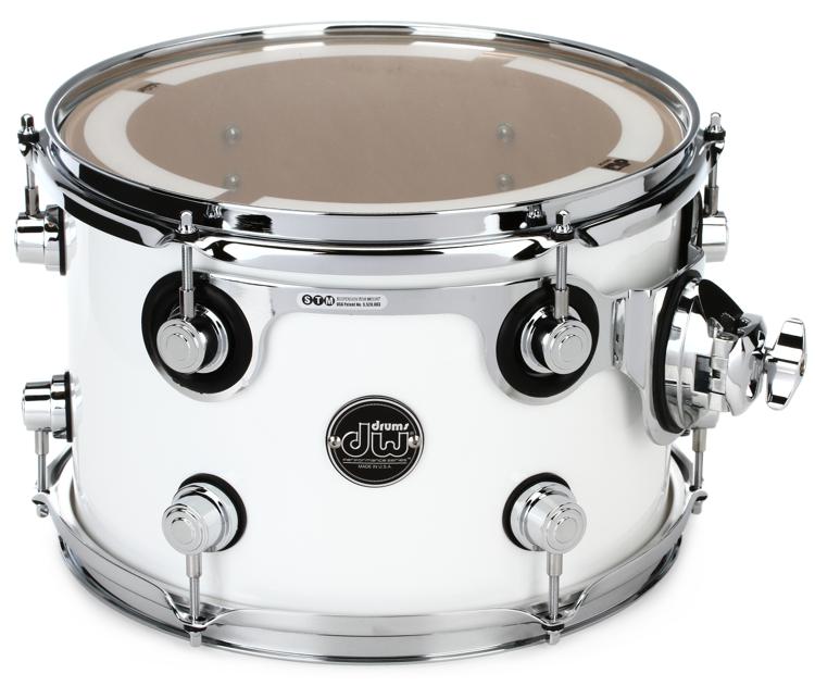 DW Performance Series Mounted Tom - 7" x 8" Gloss White Lacquer ...