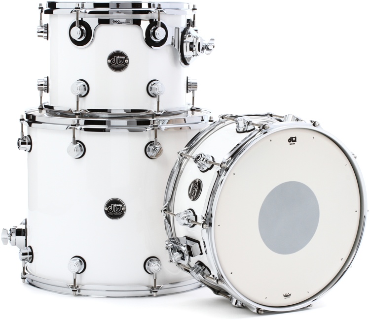 DW Performance Series 3-piece Tom/Snare Pack - White Ice Lacquer ...