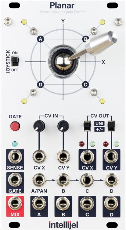 Intellijel Planar Vector Joystick / Quad Panner Eurorack Module ...